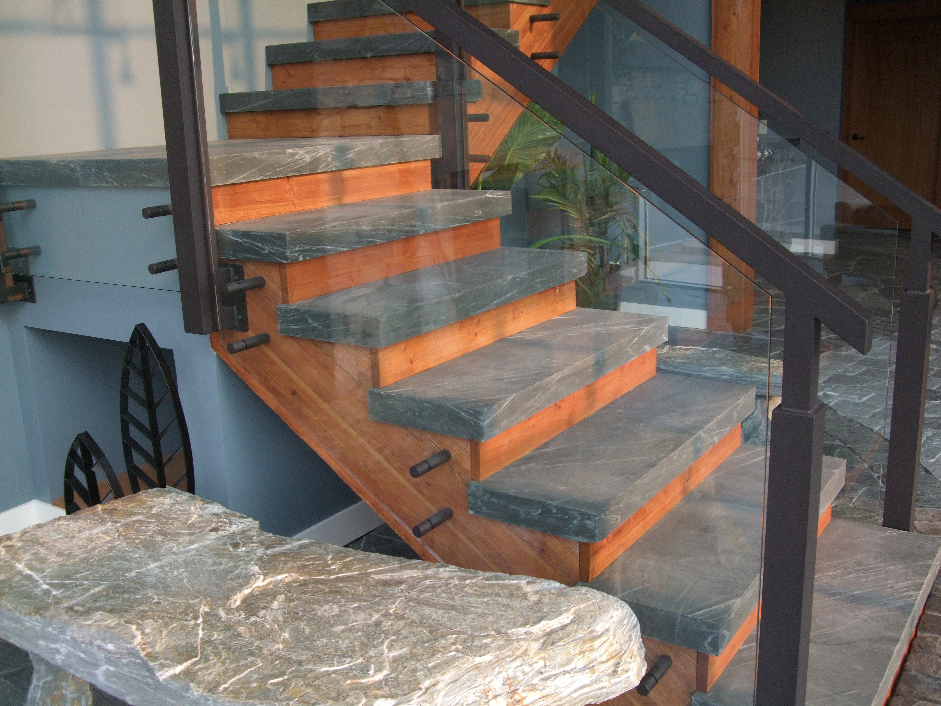 Ocean Pearl Slate Stairs | K2 Stone