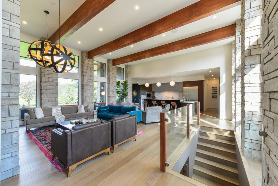 Modern Interior Living Space Stone Feature Columns | K2 Stone